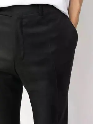 Canali Straight-leg Wool Tailored Trousers - Black