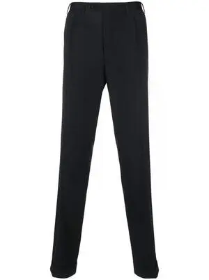 Canali Straight-leg Wool Tailored Trousers - Blue