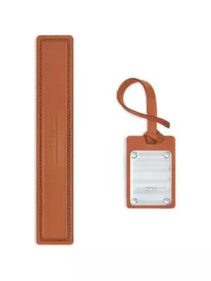 FPM MILANO Logo-detail Address Tag - Brown
