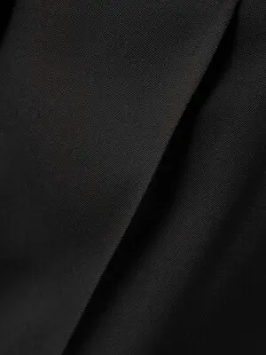 Balenciaga Pleated Stretch-wool Straight-leg Pants - Black