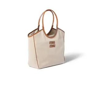 Miu Miu Ivy Canvas And Leather Bag