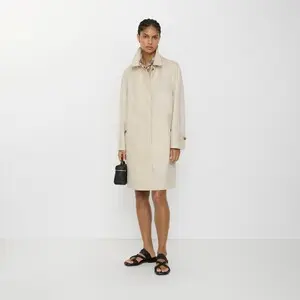 Burberry Mid-length Tropical Gabardine Camden Car Coat - Beige Beige