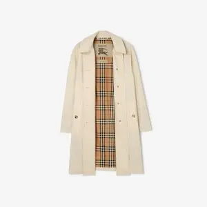 Burberry Mid-length Tropical Gabardine Camden Car Coat - Beige Beige