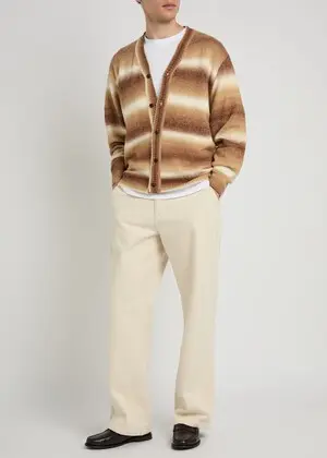 LES DEUX Gradient Fine-knit Cardigan