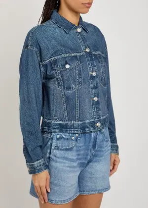Rag & Bone Miramar Denim-print Terry Jacket
