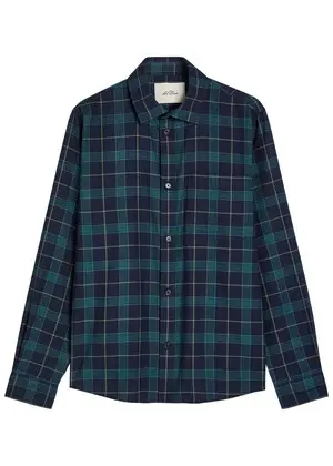 LES DEUX Lennon Checked Cotton Overshirt