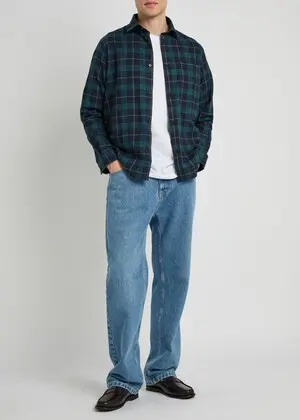 LES DEUX Lennon Checked Cotton Overshirt