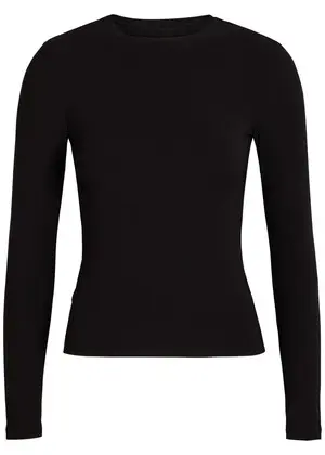 TALA 365 Ribbed Stretch-modal Top - Black