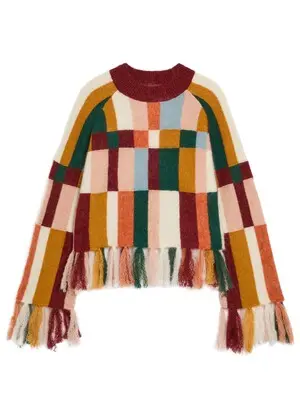 ALEMAIS Marojerelle Checked Wool-blend Jumper - Multicoloured