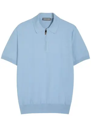 Canali Zip Up Polos For Men