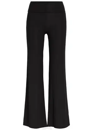 TALA Fold-over Flared-leg Stretch-modal Trousers