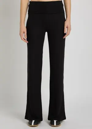 TALA Fold-over Flared-leg Stretch-modal Trousers