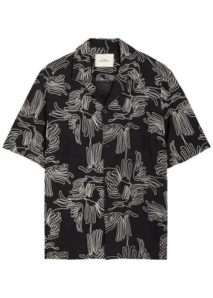LES DEUX Liam Embroidered Cotton-blend Shirt