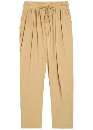 Isabel Marant Étoile Falcona Drawstring Woven Trousers