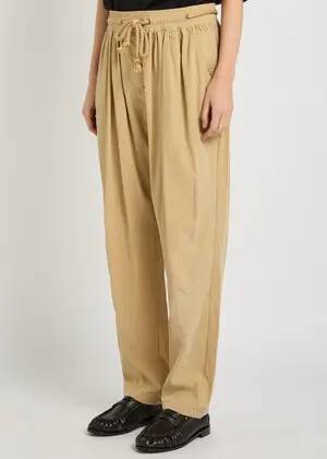 Isabel Marant Étoile Falcona Drawstring Woven Trousers