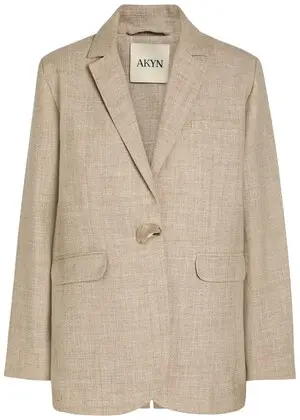 AKYN Linen And Wool-blend Blazer