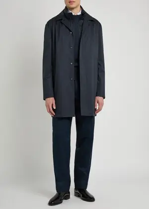 Canali Layered Woven Coat
