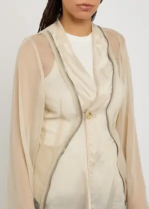 Rick Owens Stag Panelled Tulle Jacket