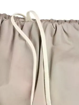 Miu Miu Washed Twill Mini Skirt With Racing Stripes