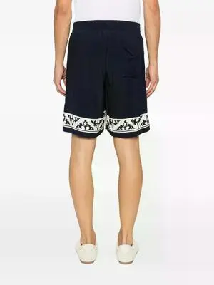 Sandro Contrast Pattern Flowy Shorts - Blue