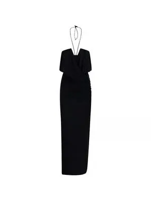 AMAZUIN Halterneck Ruched Dress