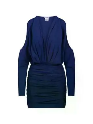 AMAZUIN Cold-shoulder Dress - Blue