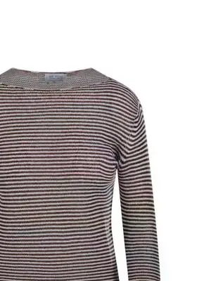 BEYOU Striped Sweater - Brown