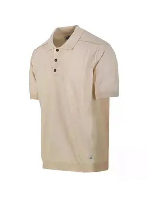 C.P. COMPANY Buttoned Short-sleeve Knitwear - Neutrals