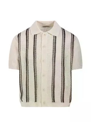 COOR Striped Short-sleeved Cardigan