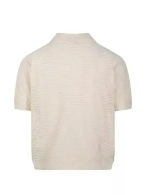COOR Striped Short-sleeved Cardigan