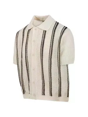 COOR Striped Short-sleeved Cardigan