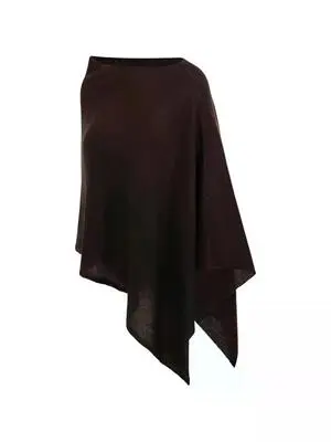 BEYOU Draped Poncho - Brown
