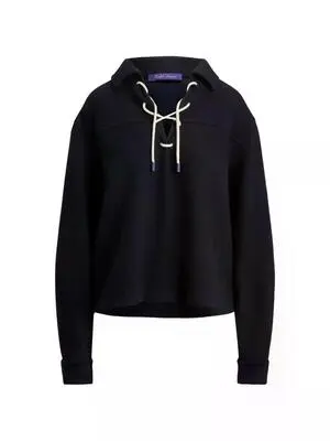 Ralph Lauren Lace-up Collared Sweatshirt
