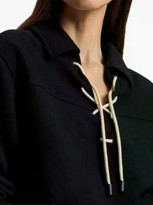 Ralph Lauren Lace-up Collared Sweatshirt