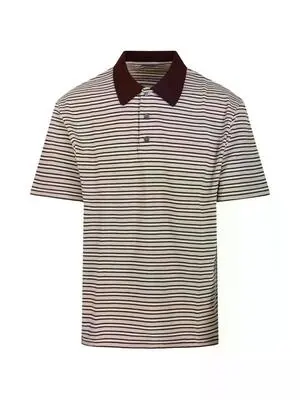 COOR Striped-pattern Polo Shirt - Neutrals
