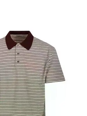 COOR Striped-pattern Polo Shirt - Neutrals