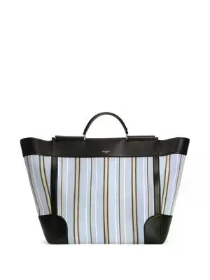 Dolce & Gabbana Sicily Striped Jacquard Handbag - Blue