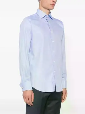 Canali Jacquard Shirt - Blue