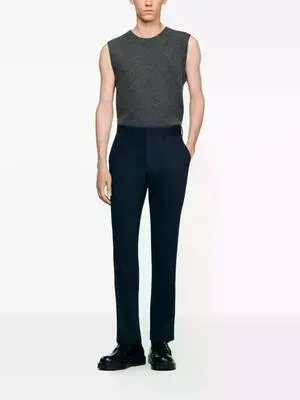 Sandro Wide-leg Wool Suit Trousers - Blue