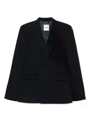 Sandro Double-breasted Suit Jacket - Blue