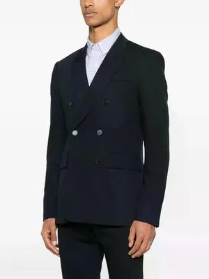 Sandro Double-breasted Suit Jacket - Blue