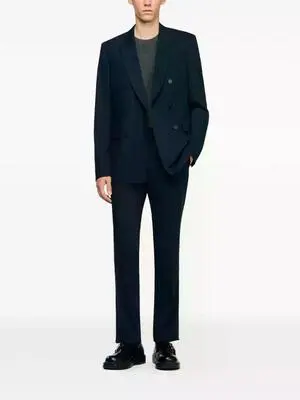 Sandro Double-breasted Suit Jacket - Blue