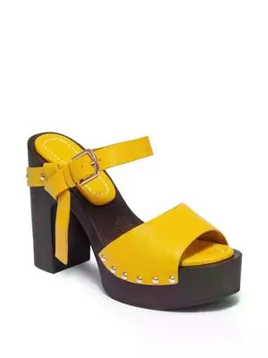 Bernardo Luxor Studded Platform Heeled Sandals - Yellow