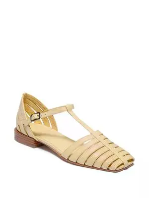 Bernardo Brighton T-strap Flat Pumps - Neutrals