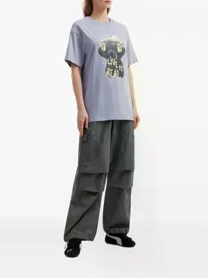Izzue Graphic-print Cotton T-shirt - Blue