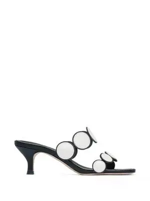 Bernardo Prya Circle-embellished Heeled Sandals - Black