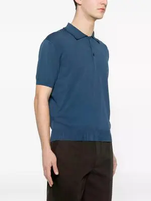 Canali Short-sleeve Polo Shirt - Blue
