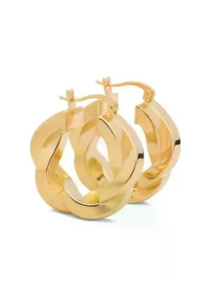 Ami Brass Tresse Hoop Earrings - Gold