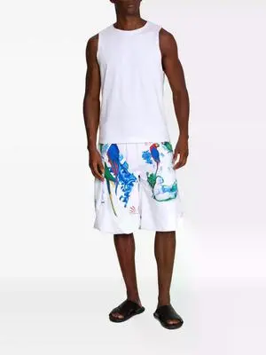 AMIR SLAMA Parrot-print Bermuda Shorts