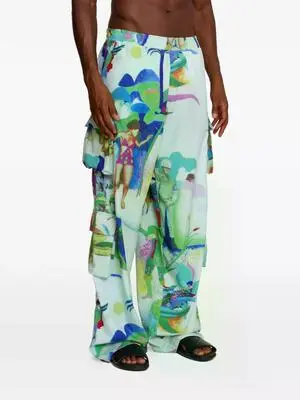 AMIR SLAMA Printed Trousers